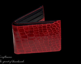 Leather Alligator Card Holder Men Wallet/ Gifts for Him/ - Etsy