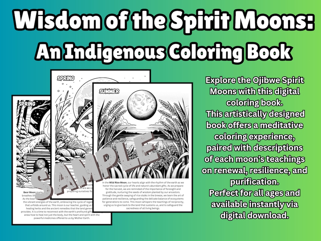 Wisdom of the Spirit Moons – an Indigenous Coloring Book - Etsy