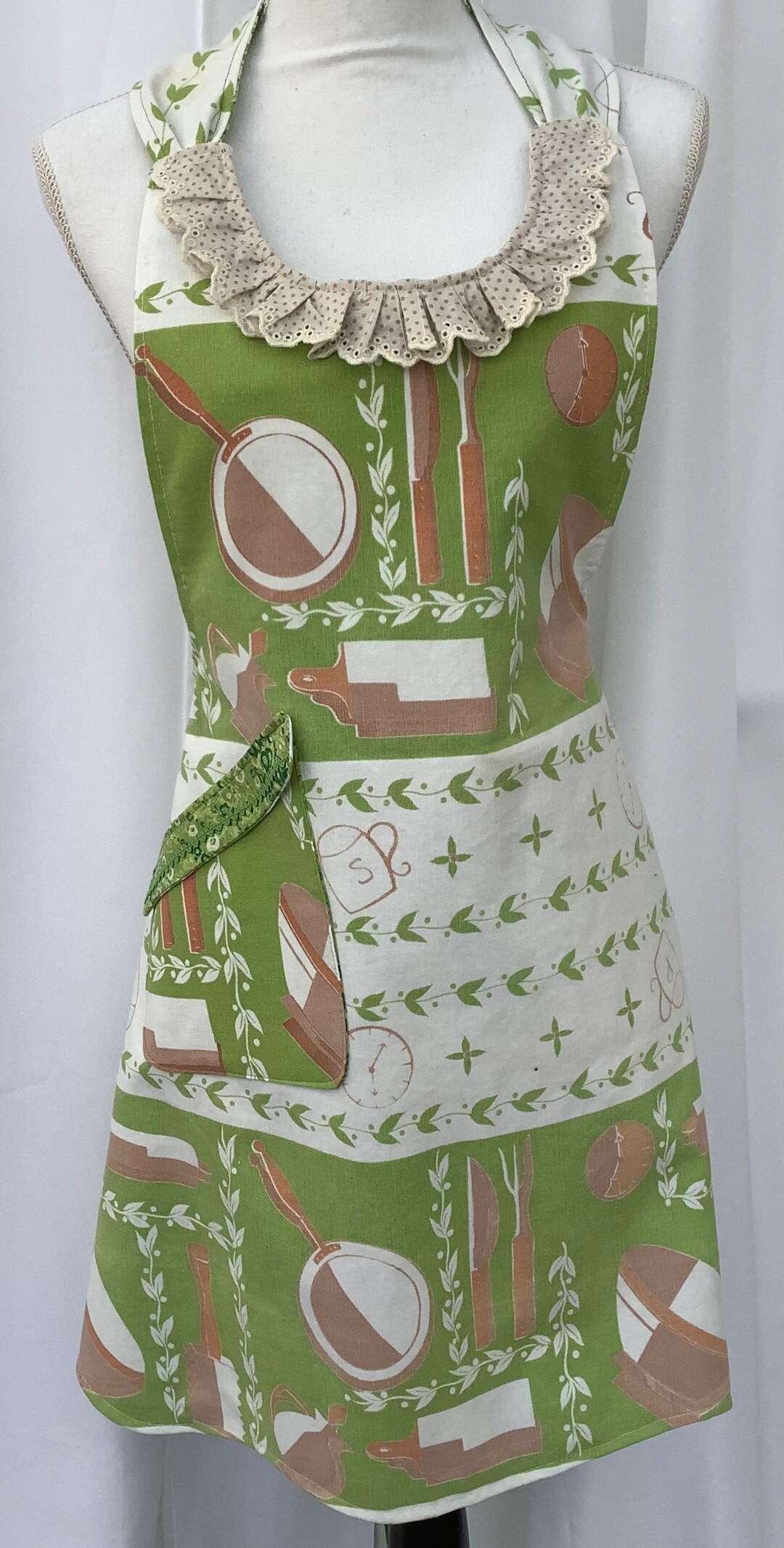Reversible Apron / Women’s, Vintage, Upcycled - Etsy