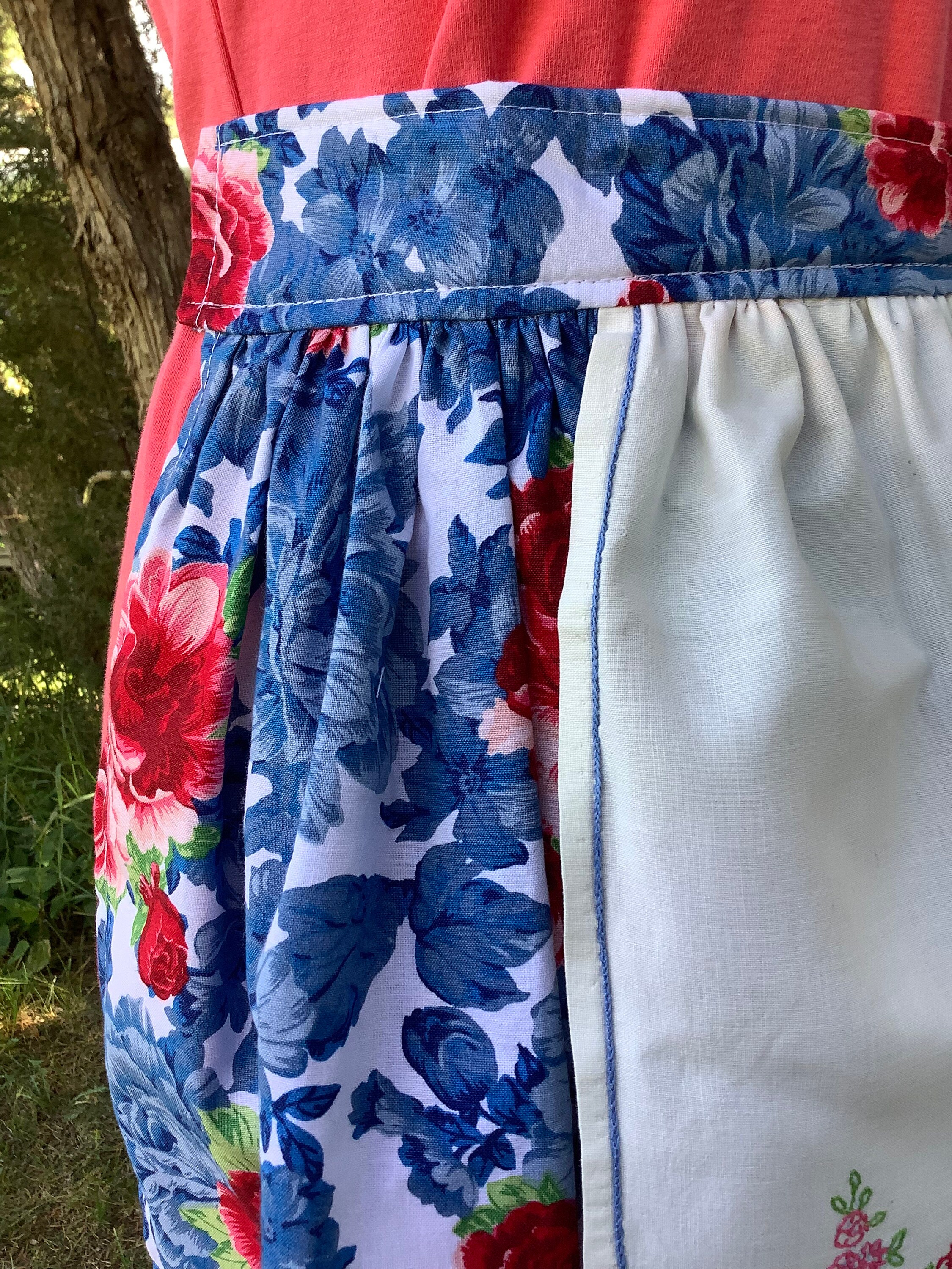 Women's Half Apron Made From Vintage Dresser Scarf - Etsy