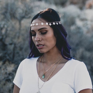 Gold Coin Head Chain Boho Hair Chain Silver Wedding Hair Accessory ...