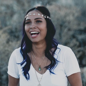 Gold Coin Head Chain Boho Hair Chain Silver Wedding Hair Accessory ...