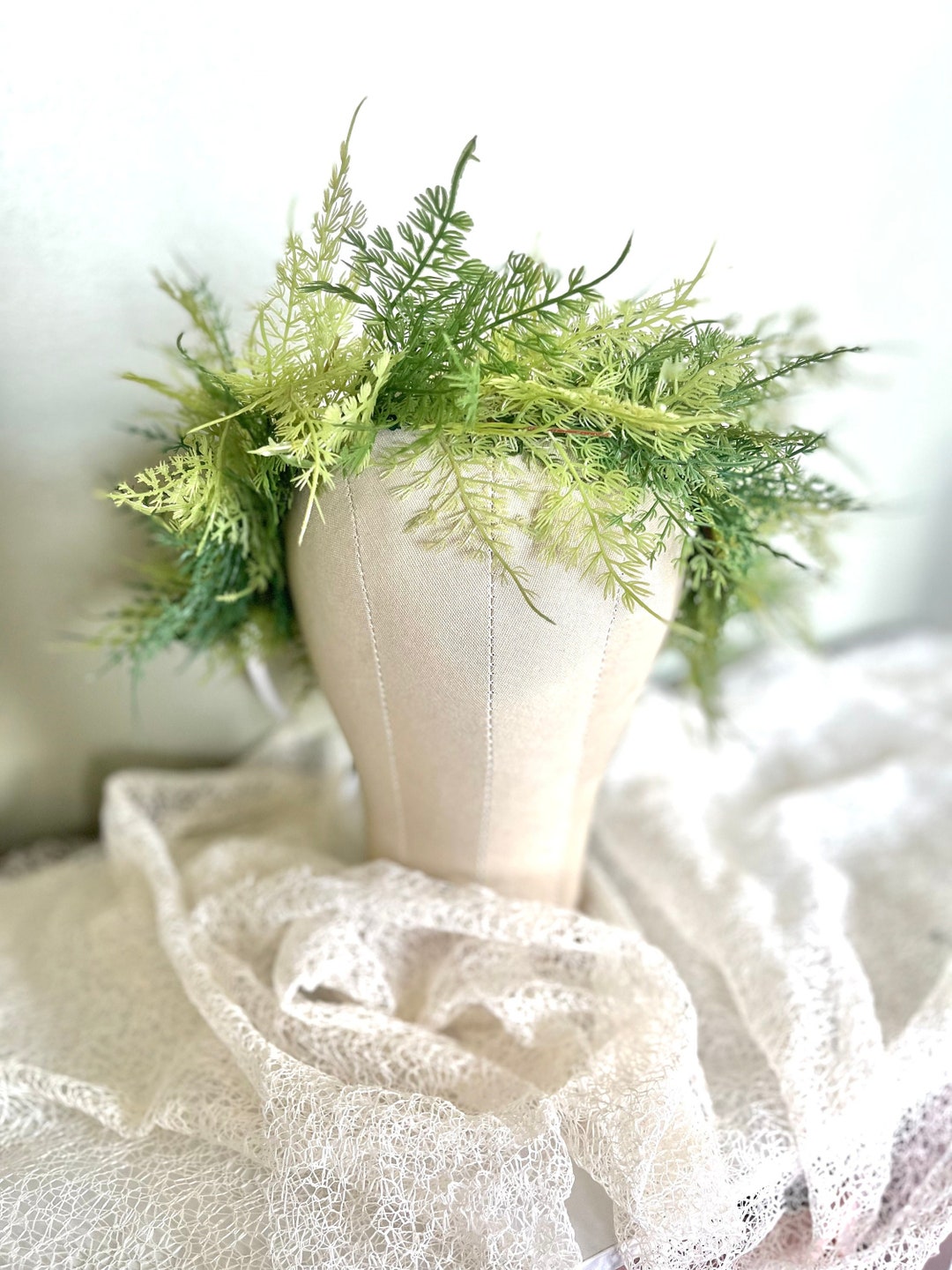 Fern Flower Crown - Greenery Floral Halo - Wedding Hair Accessory ...