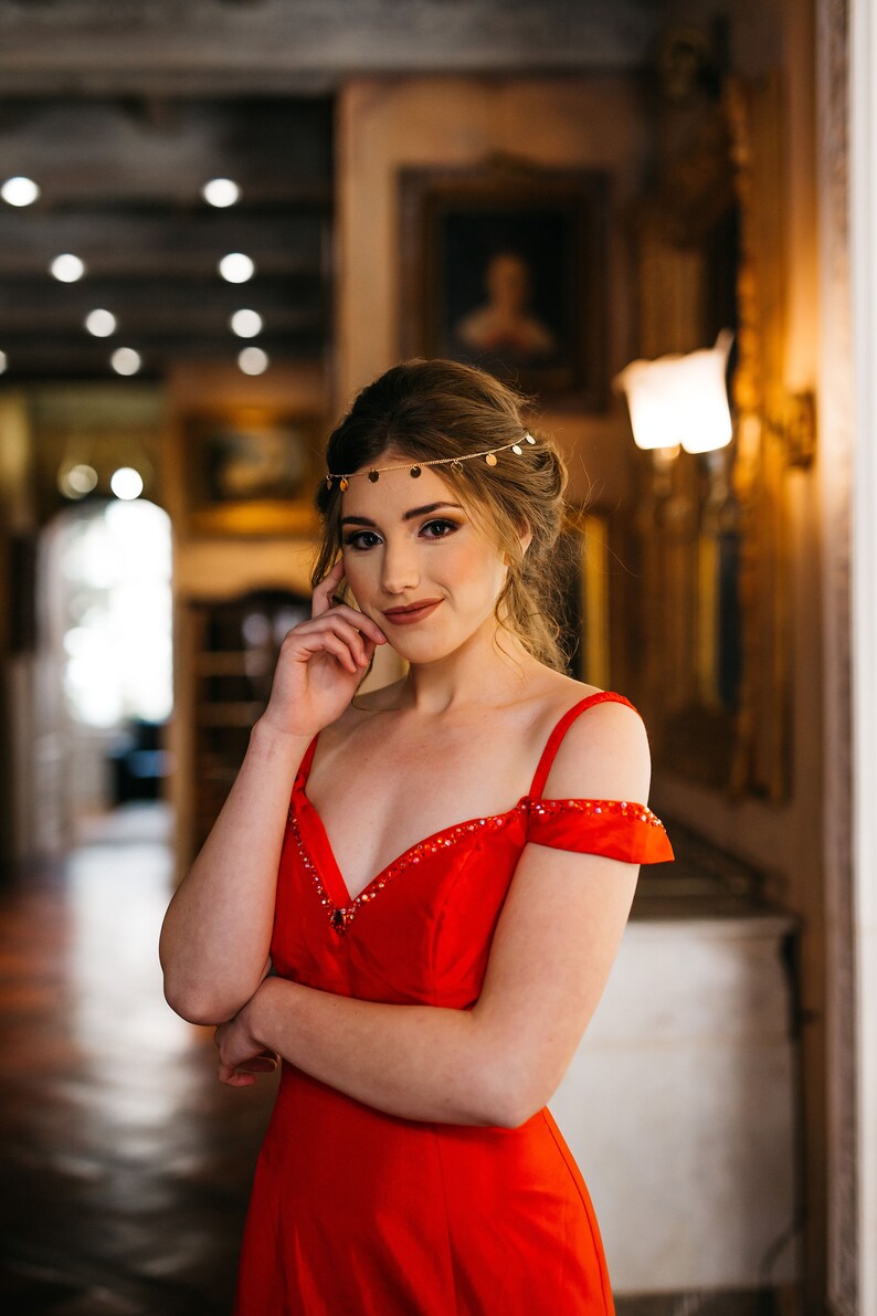 Gold Coin Hair Chain Boho Head Chain Ethnic Coin Hair | Etsy