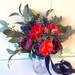 Navy Red Bouquet Boho Wedding Bouquet Silk Flower Bouquet - Etsy