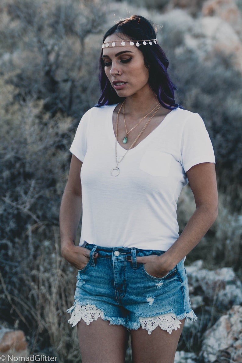 Gold Coin Head Chain Boho Hair Chain Silver Wedding Hair | Etsy