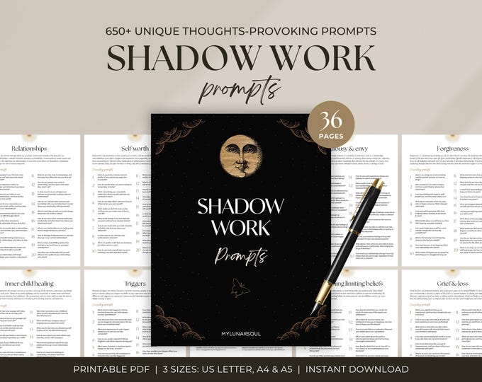 Shadow Work 680 Prompts | Inner Child Healing Anxiety Relationships ...