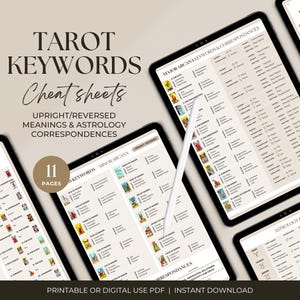 Tarot Journal Bundle | Tarot Symbolism Cheat Sheets, Spreads | Rider ...