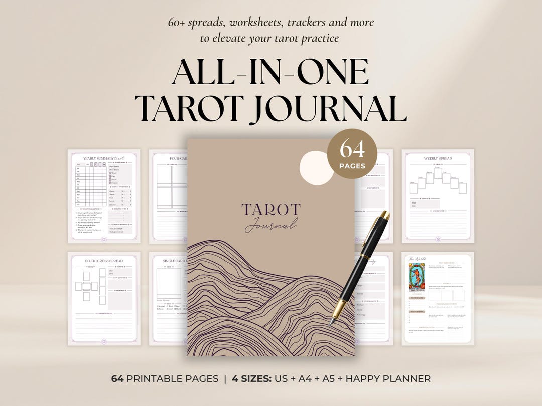 Printable Tarot Journal: Card Readings & Spreads (PDF) - Etsy
