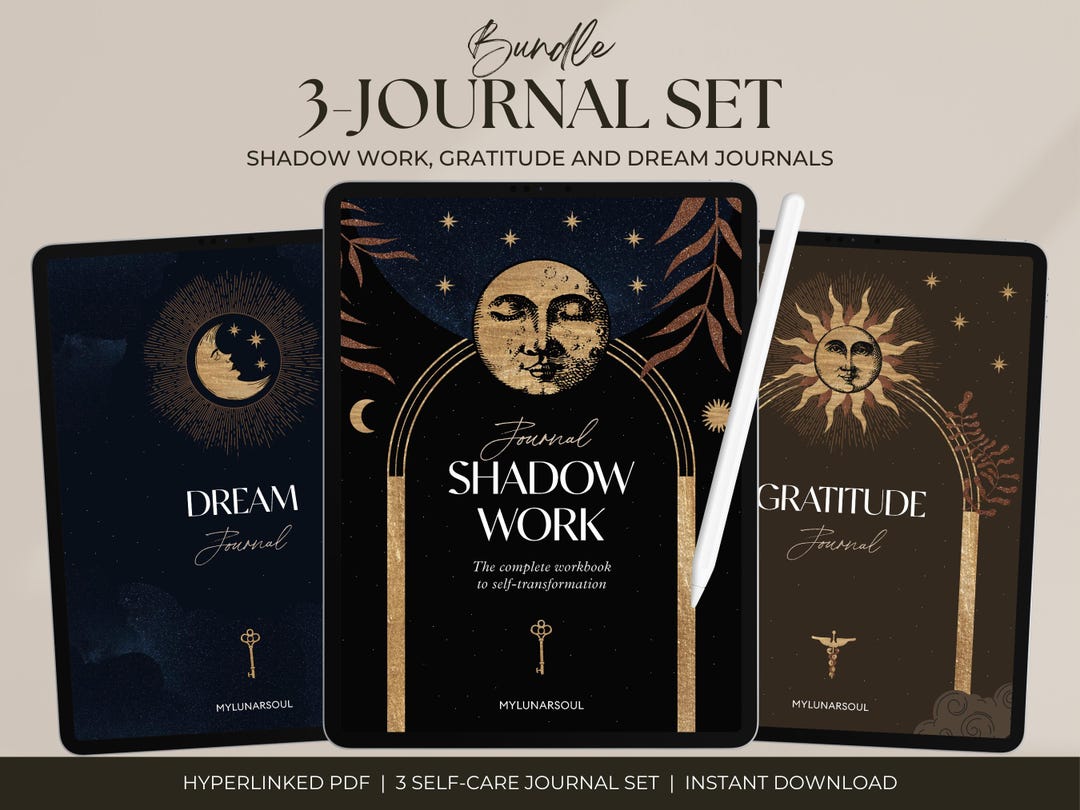 Self Therapy Journal Bundle: Shadow Work, Gratitude, Dream (digital) - Etsy