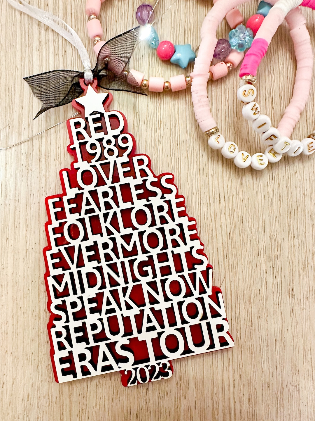 Taylor Swift Christmas Tree Ornament Swiftie Tree Shaped Ornament Eras ...