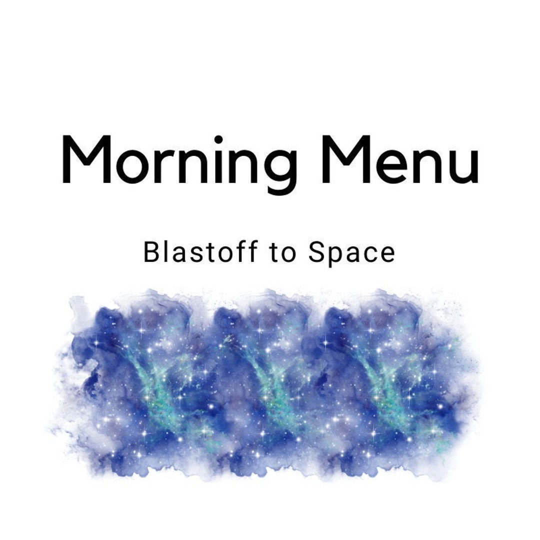 Space Morning Menu Preschool and Early Elementary Morning Work - Etsy