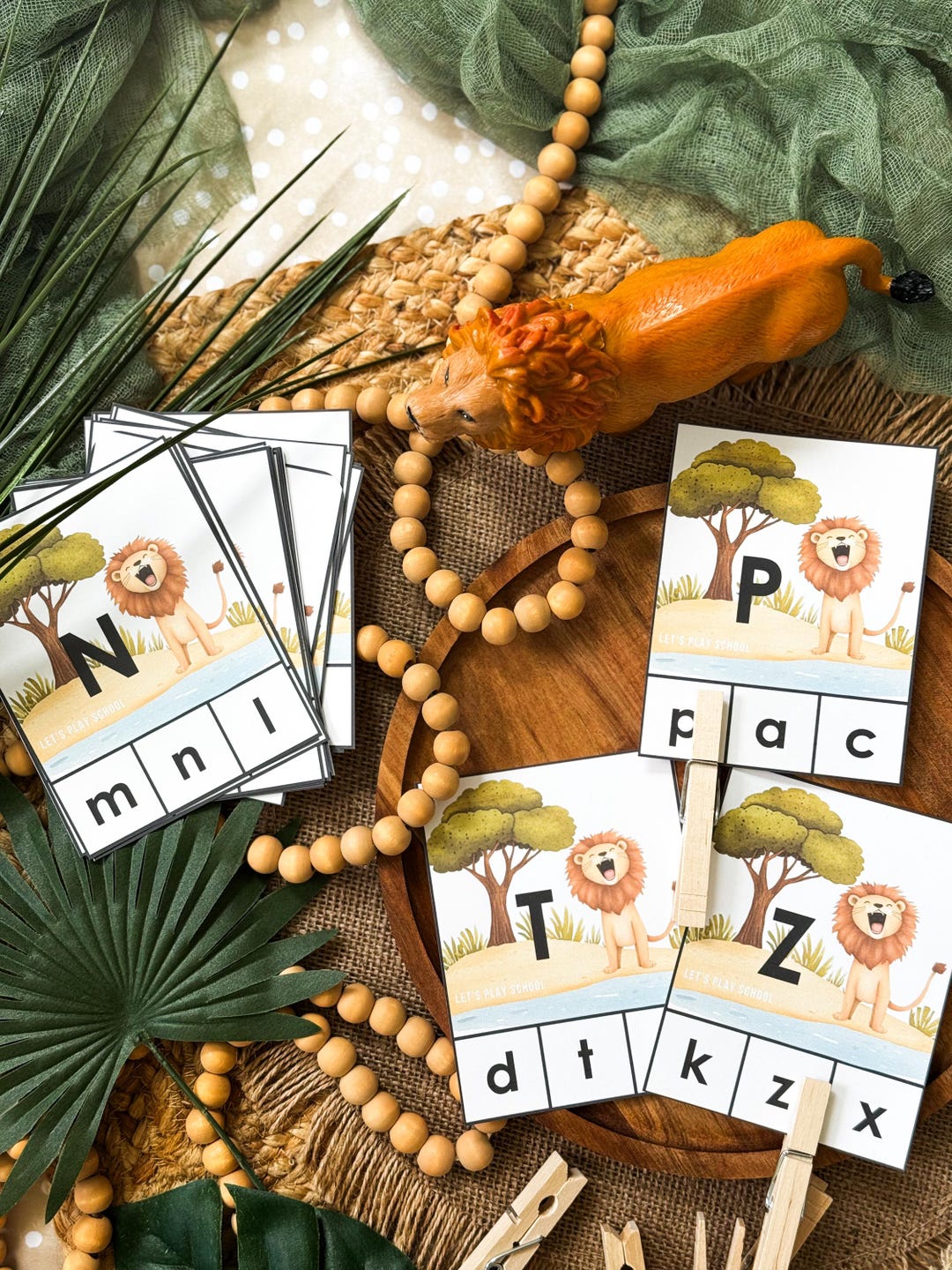 Preschool Safari Animals Play & Learn Kit | Morning Basket | Unit Study ...