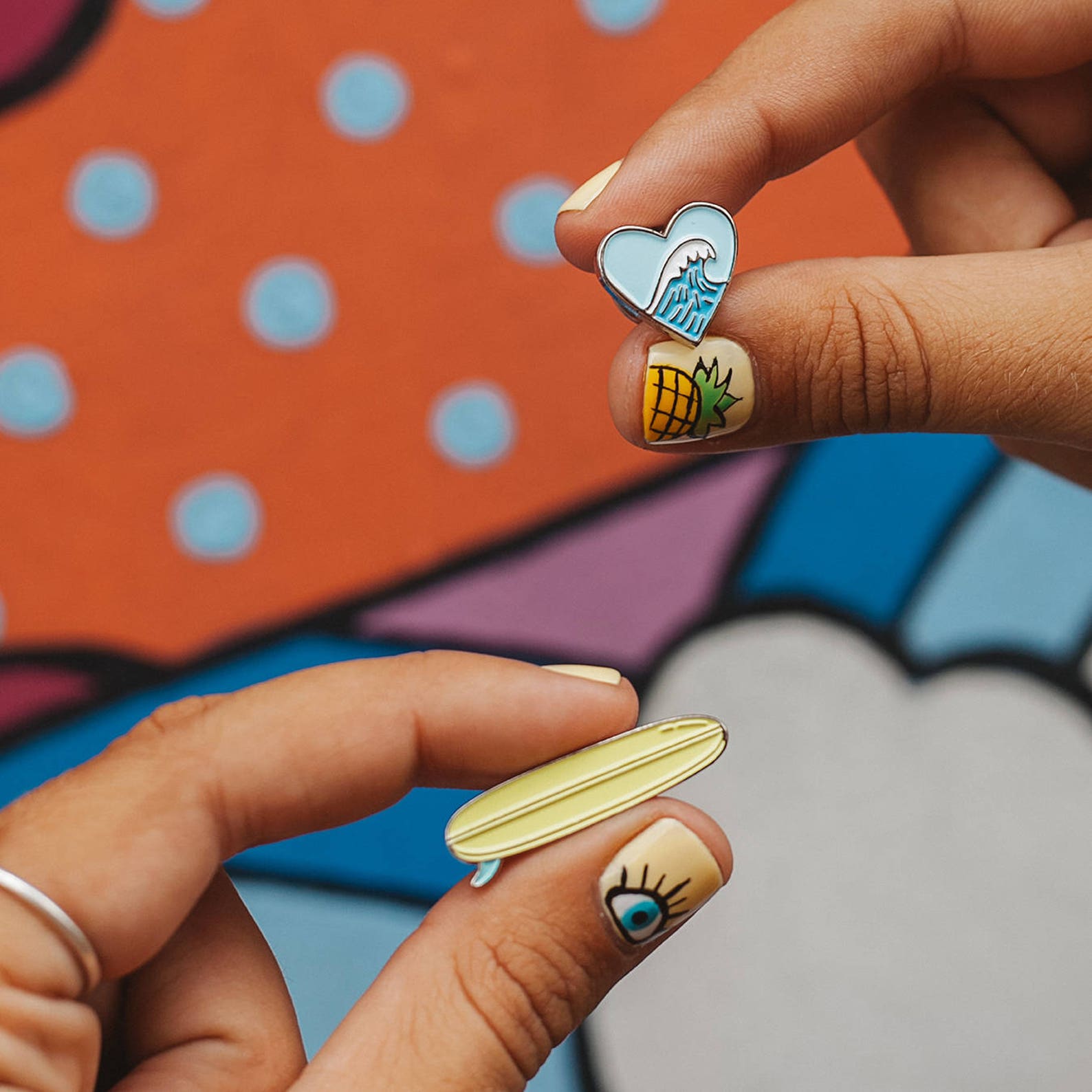 Wave enamel pin surf enamel pin wave lapel pin ocean | Etsy