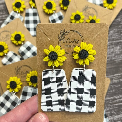 Sunflower & Plaid Oil Cloth Fabric Buffalo Check Fabric PVC% - Etsy