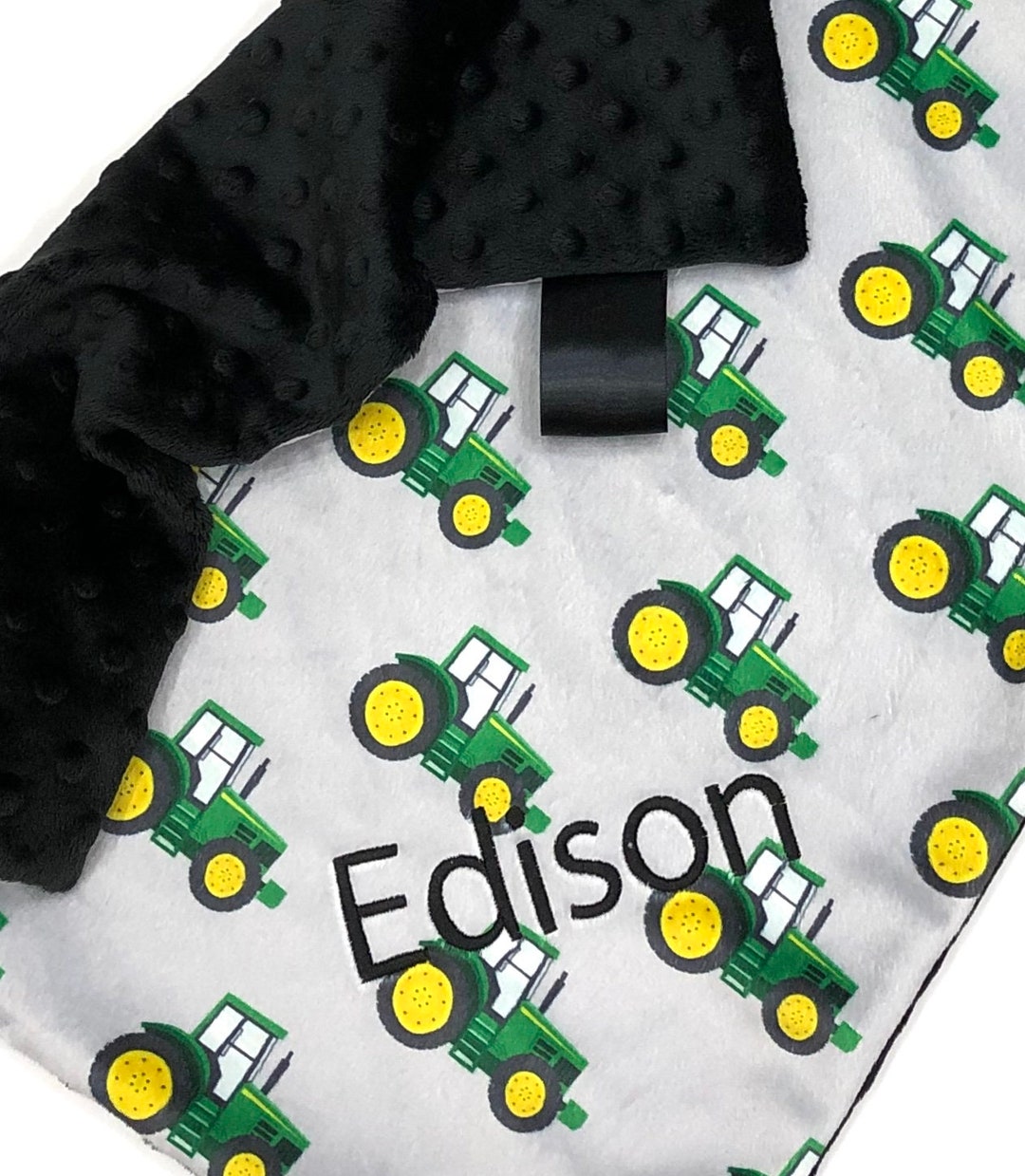 Personalized Tractor Boy Blanket Loveygreen Tractor Minky Blanketjohn ...