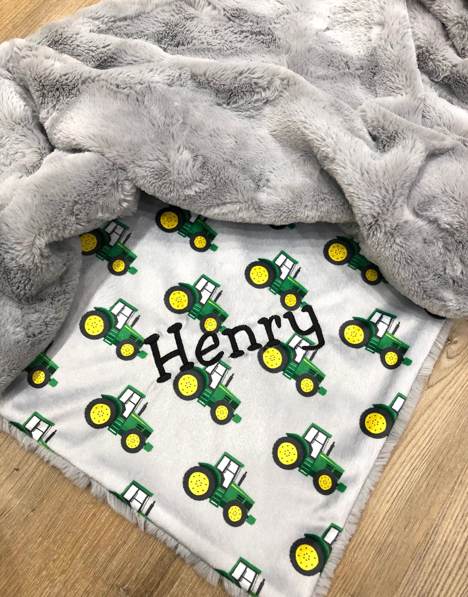 Personalized Tractor Boy Blanket Loveytractor Farm John Deere | Etsy