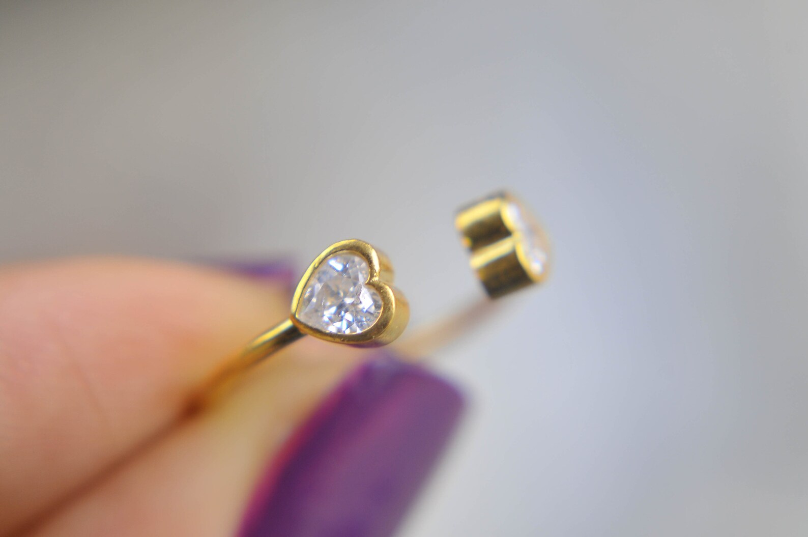 Double Heart Ring Birthstone Ring for Couples Promise Rings - Etsy