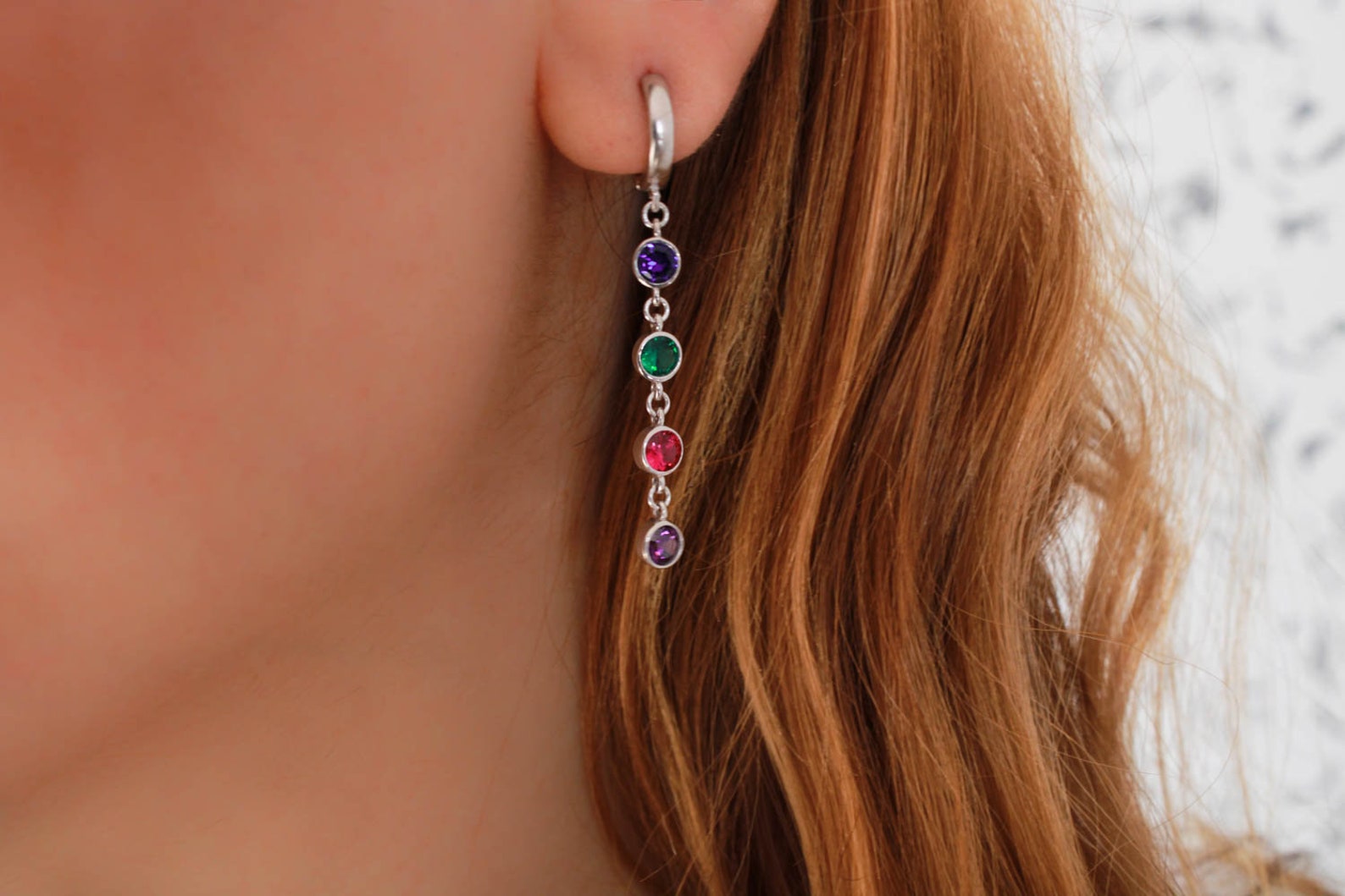 Custom Earrings Thread Earrings Long Earrings Gold Threader - Etsy