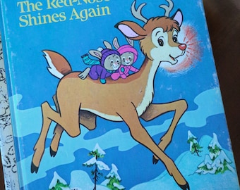 Rudolph the Red-nosed Reindeer, Little Golden Book, Red Foil Edge #331 ...