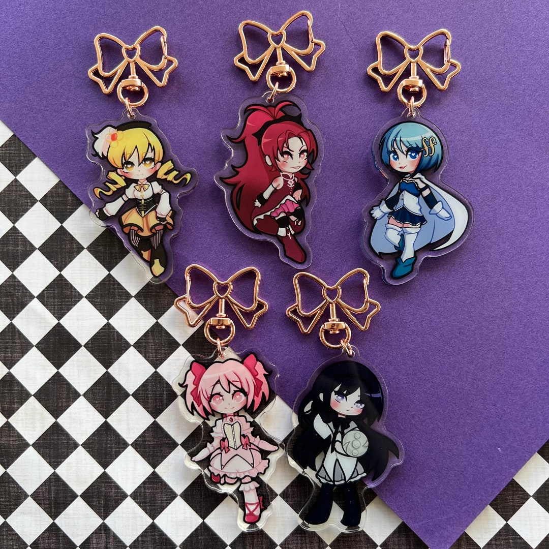 Madoka Magica Magical Girls Acrylic Keychain 3 Inches - Etsy
