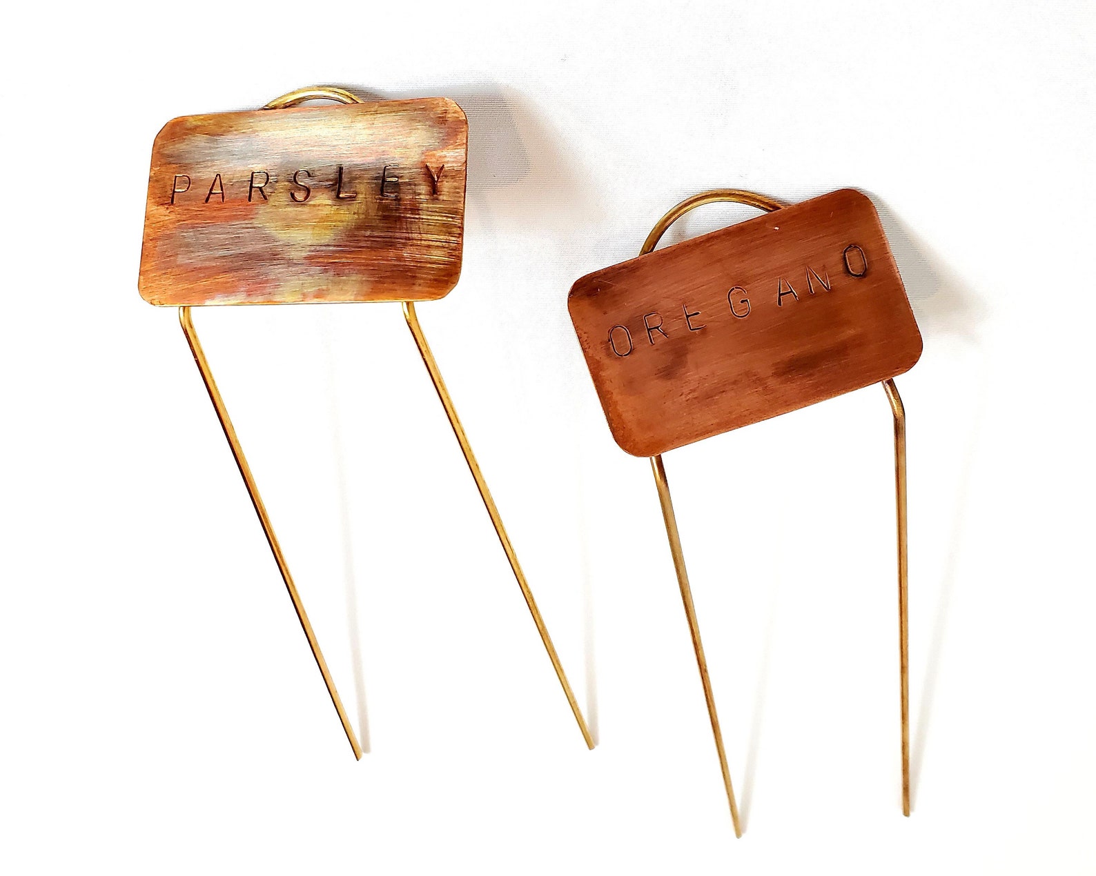Copper Garden Markers Herb Planter Markers Garden Stakes - Etsy