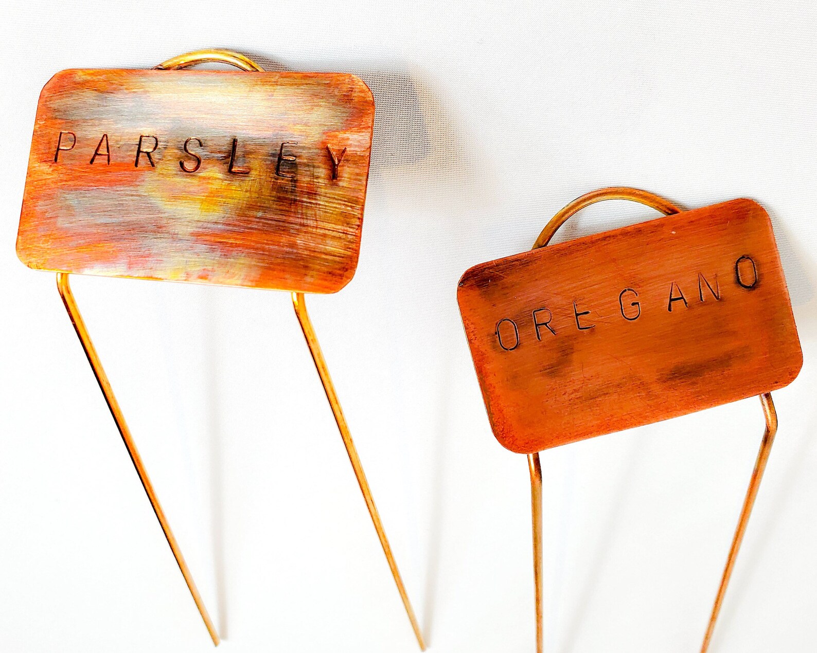 Copper Garden Markers Herb Planter Markers Garden Stakes | Etsy