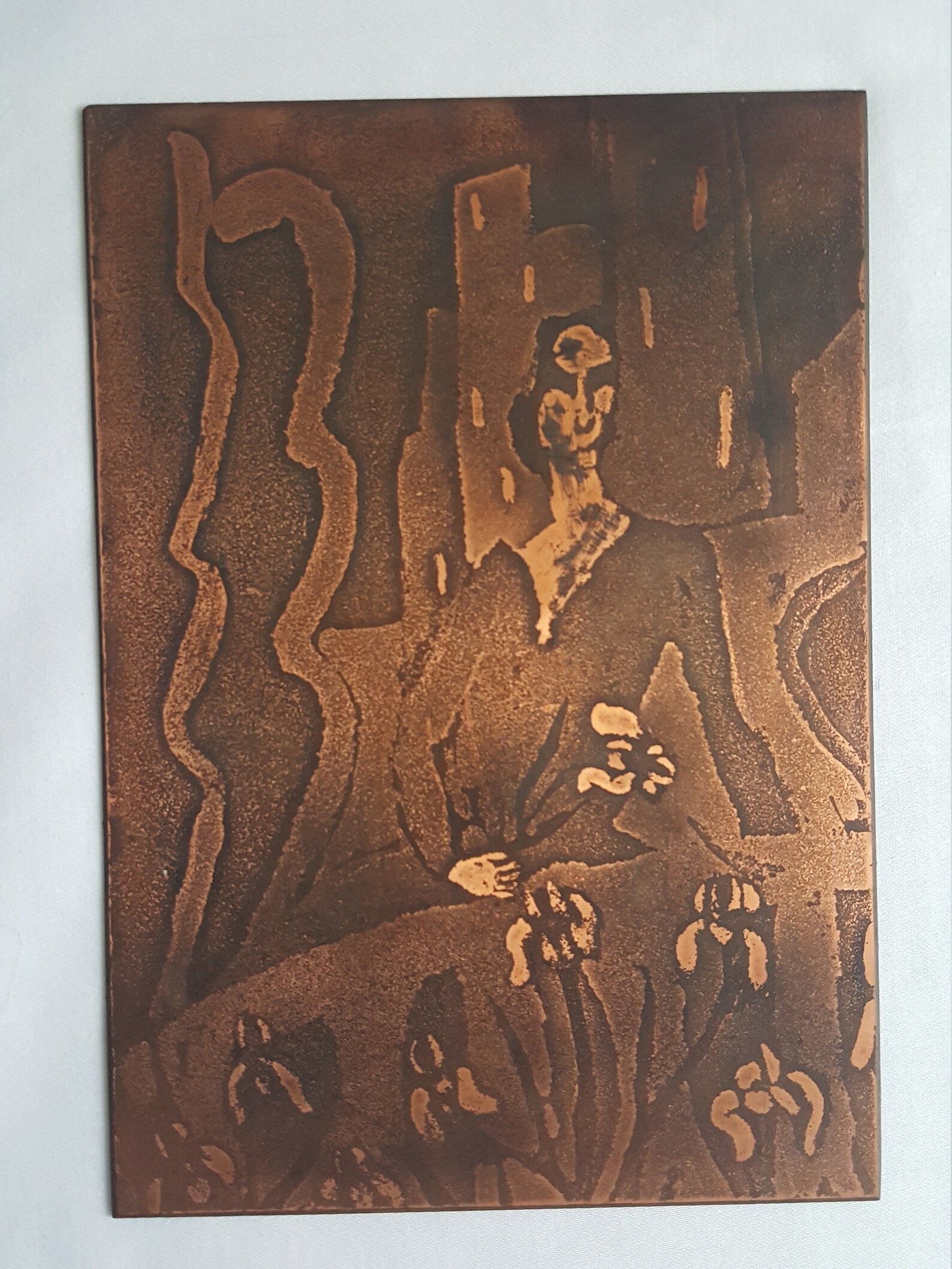 Vintage Etched Copper Art - Etsy
