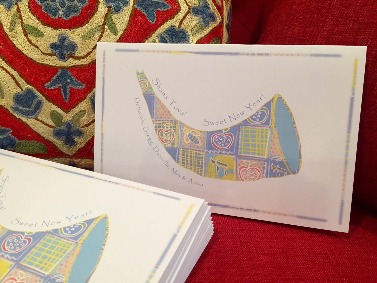 Personalized Rosh Hashanah Card Set, Jewish New Year Card Set Set of 12 ...