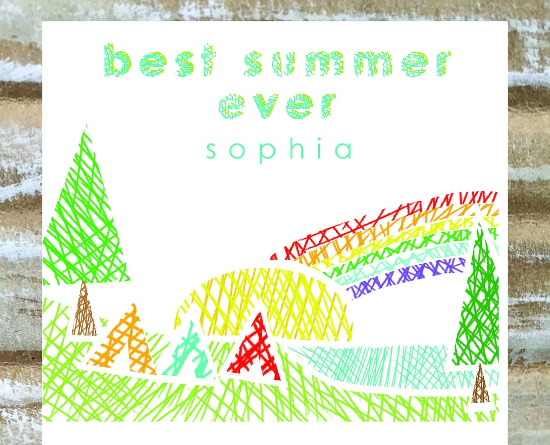 Personalize Camp Stationery. Bunk Notes. "best Summer Ever". Rainbows ...