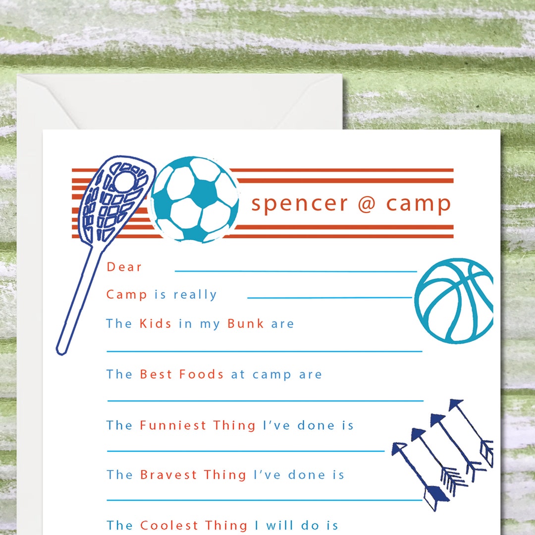 Personal Camp Stationery. Soccer, Basketball, Archery, Lacrosse, Nature ...