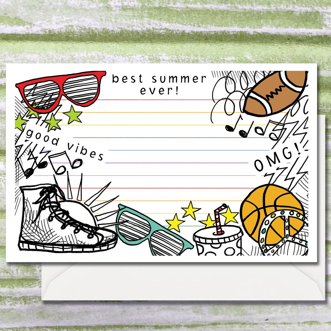 Personalized Camp Stationery. Bunk Notes. Sports. Good Vibes. Best ...