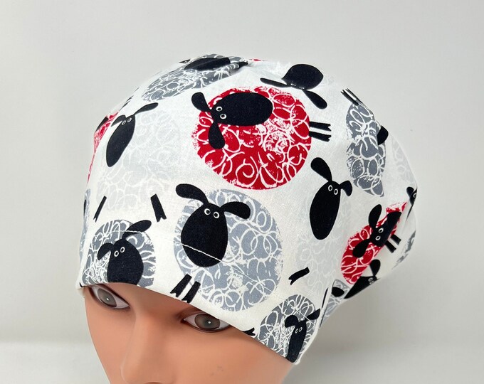 Wooly Sheep Euro Scrub Cap, Surgical Hat, Nurse, Chemo, Vet Cap ...