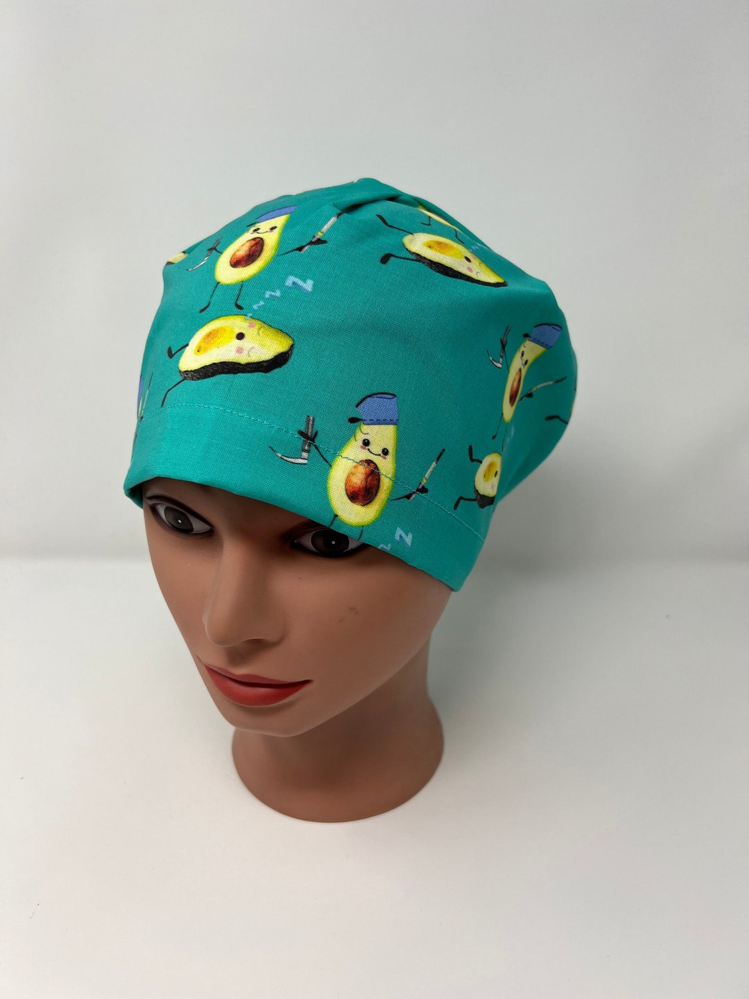 Anesthesia Avocado Euro Scrub Cap, Euro Scrub Hat, Anesthesia Scrub Cap ...