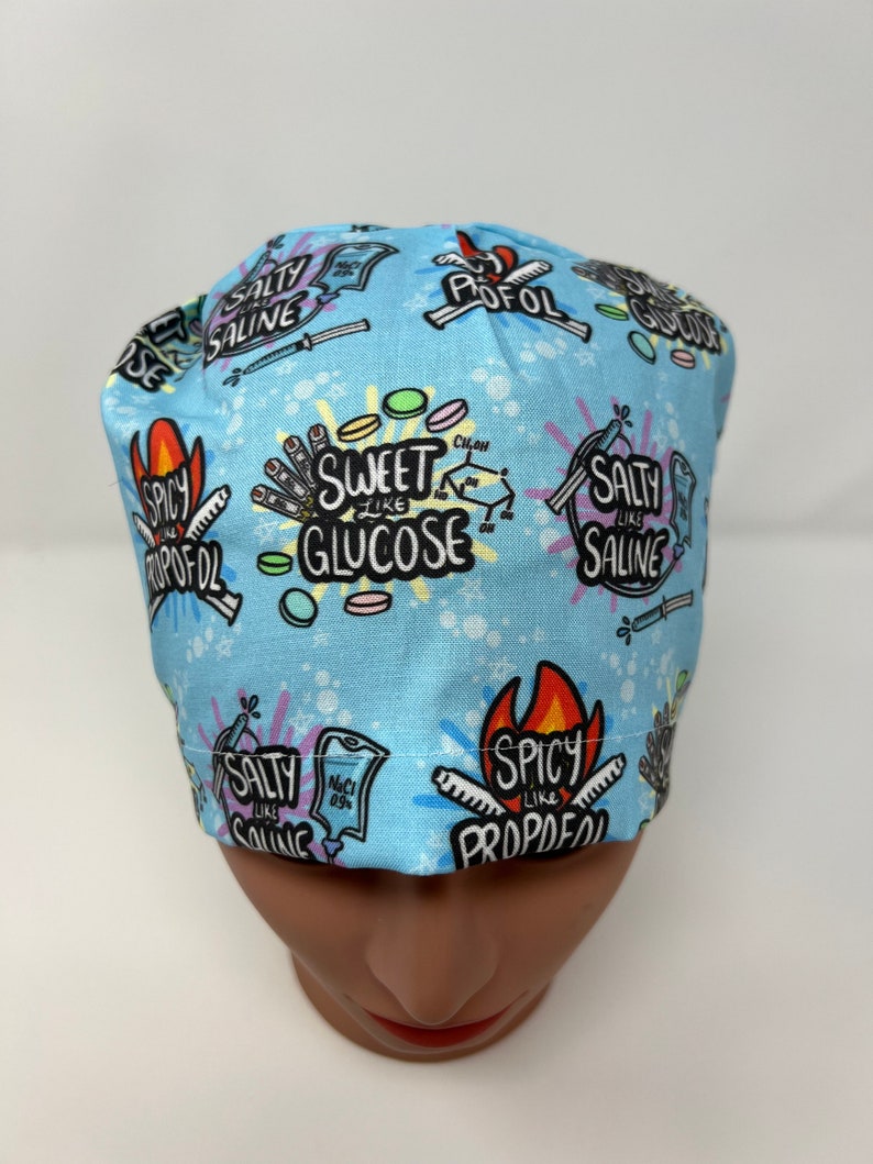 Salty Like Saline Anesthesia Scrub Cap, Scrub Hat, Anesthesia Scrub Cap ...