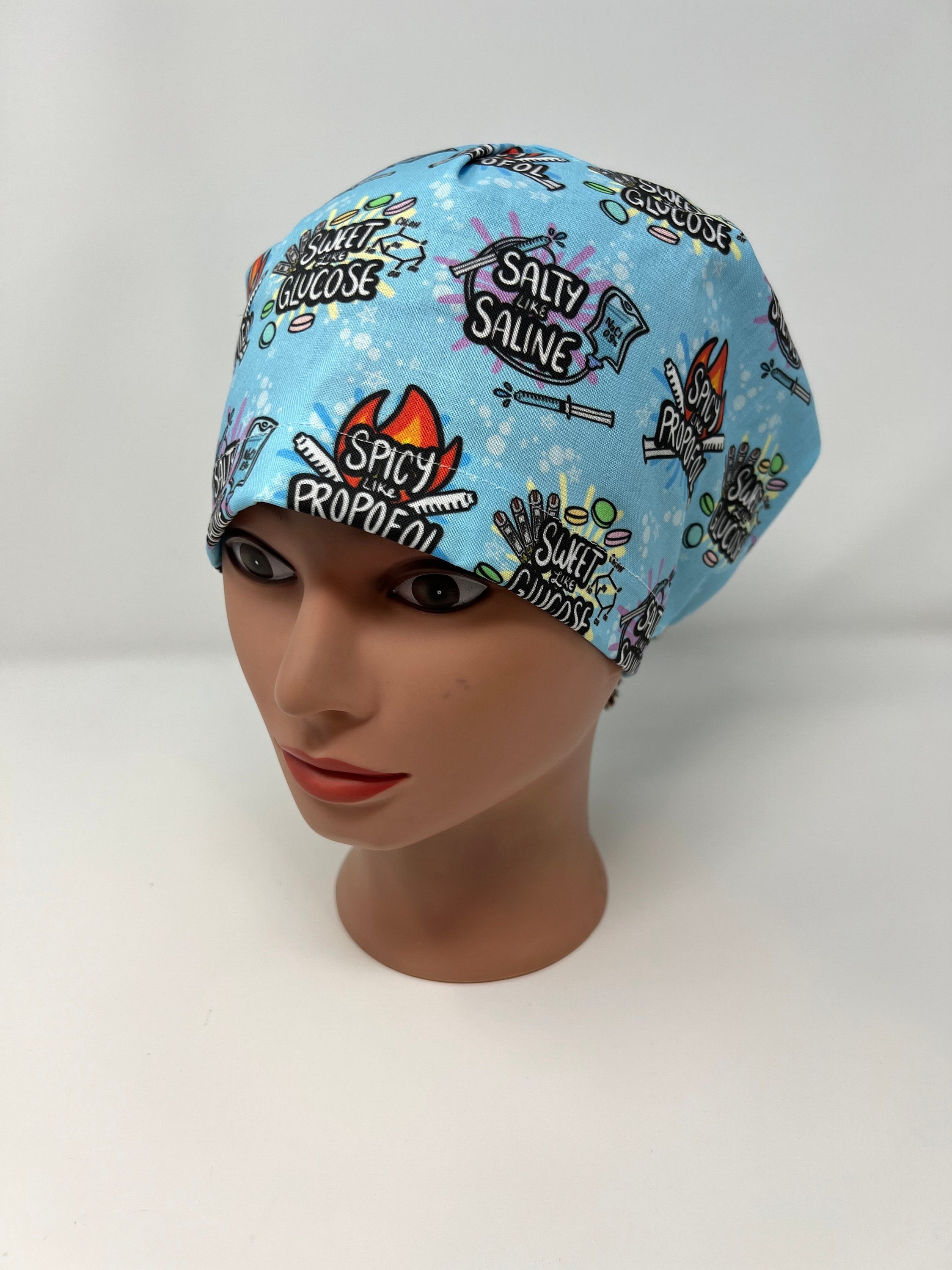Salty Like Saline Anesthesia Scrub Cap, Scrub Hat, Anesthesia Scrub Cap ...