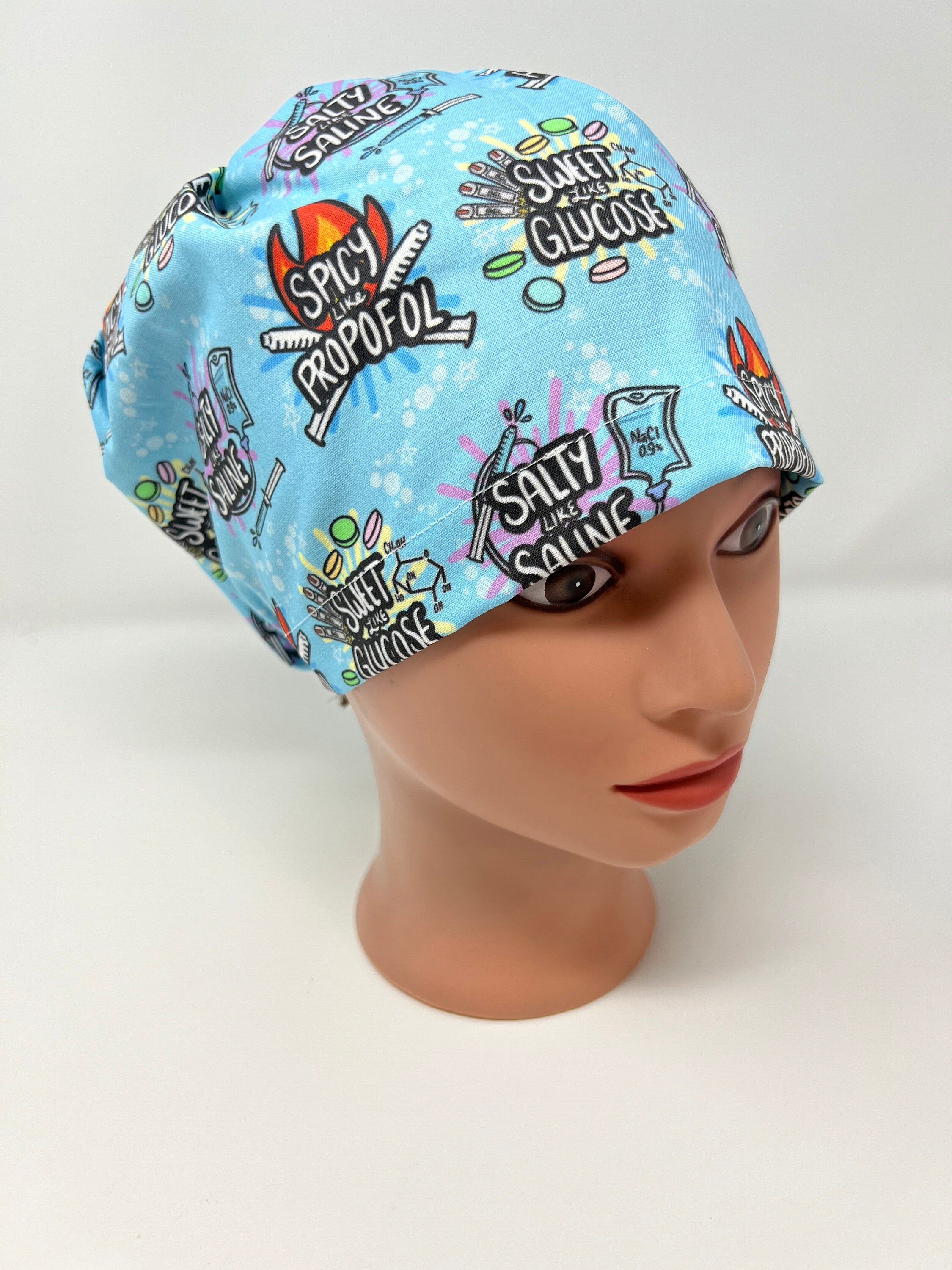Salty Like Saline Anesthesia Scrub Cap, Scrub Hat, Anesthesia Scrub Cap ...
