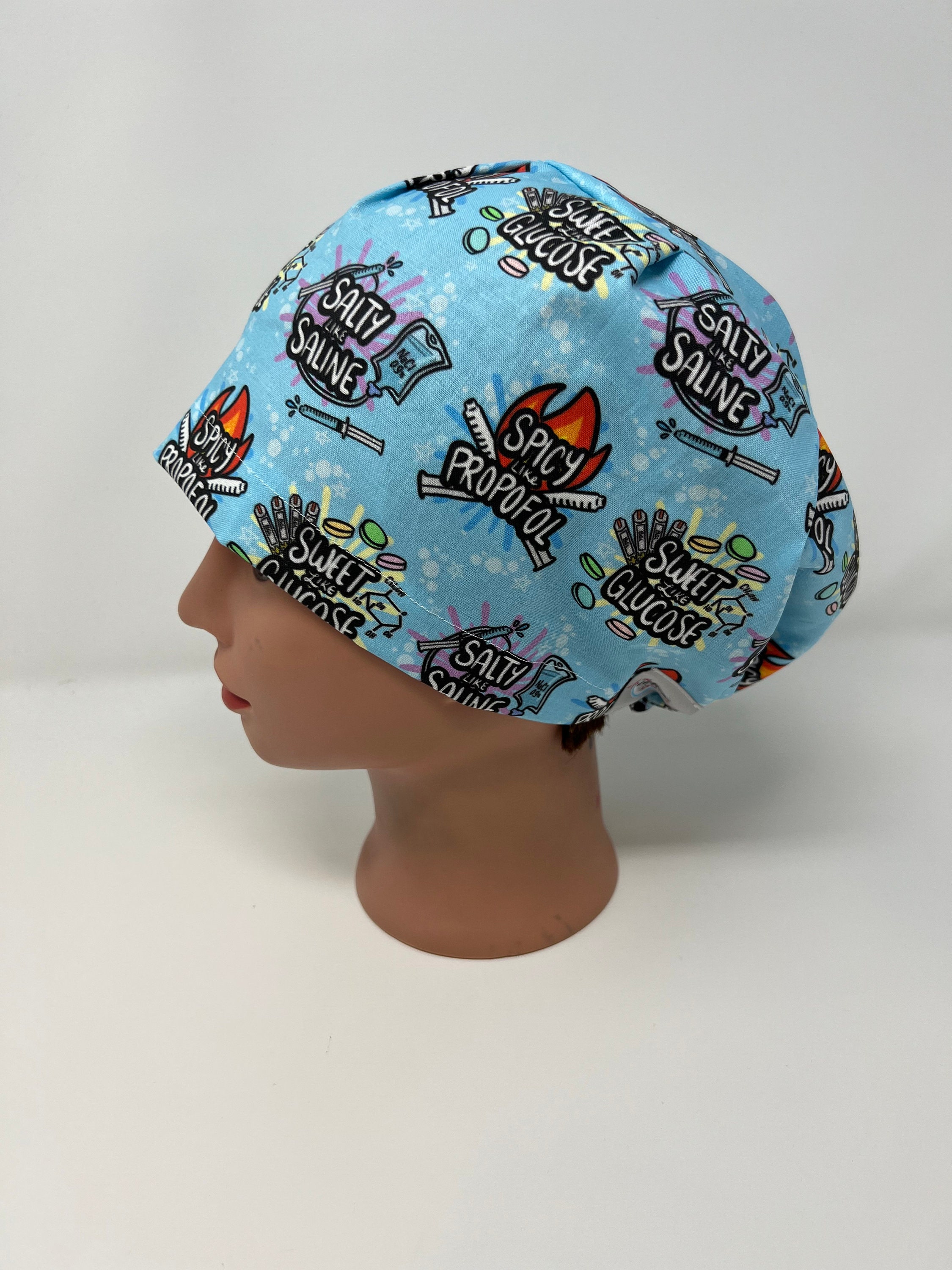 Salty Like Saline Anesthesia Scrub Cap, Scrub Hat, Anesthesia Scrub Cap ...