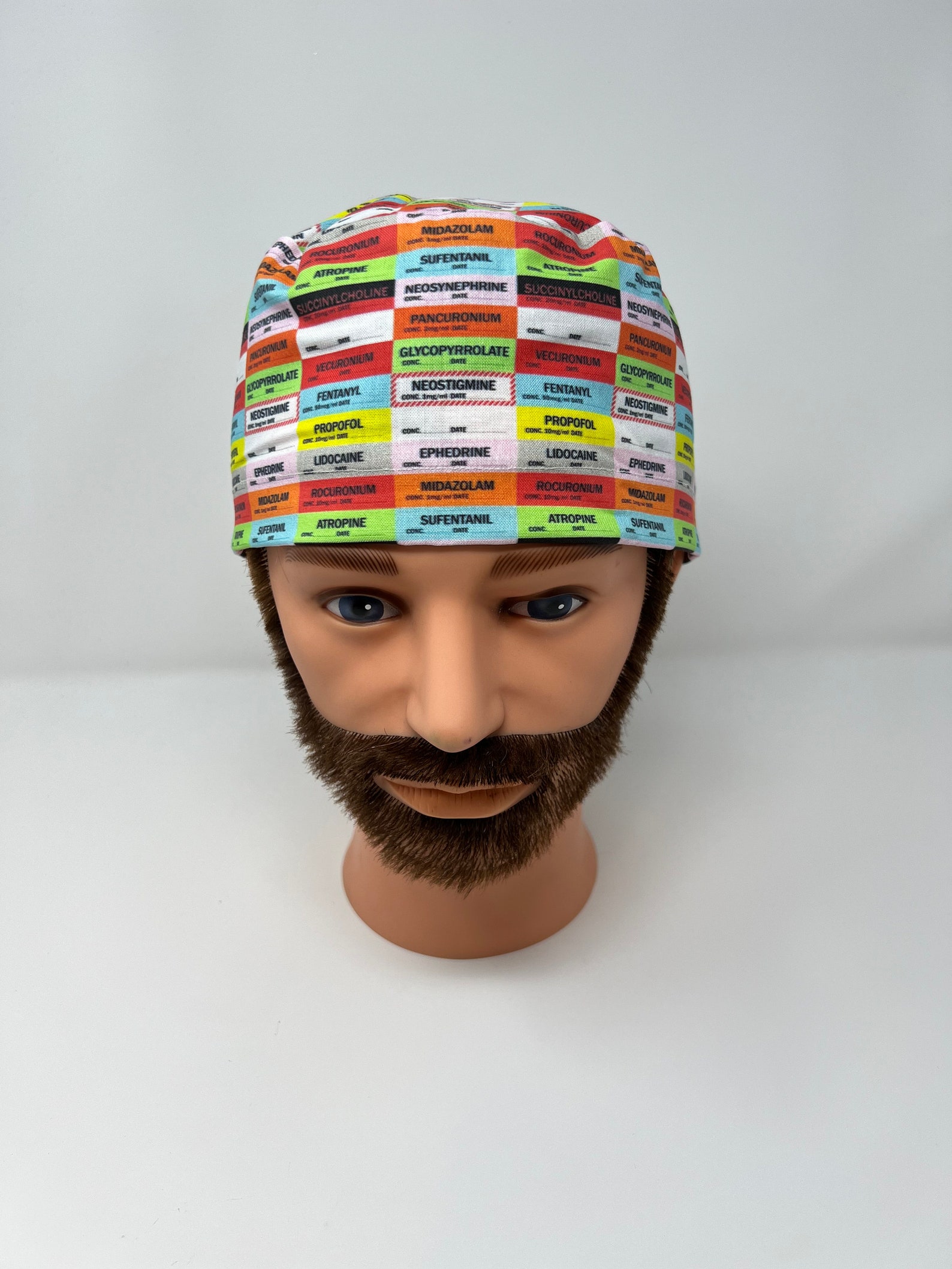 Anesthesia Medication Labels Men's Scrub Cap Men's - Etsy