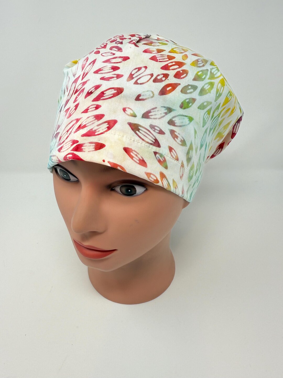 Pretty Petal Batik Euro Scrub Cap, Nurse, Chemo, Vet, Surgical Cap ...
