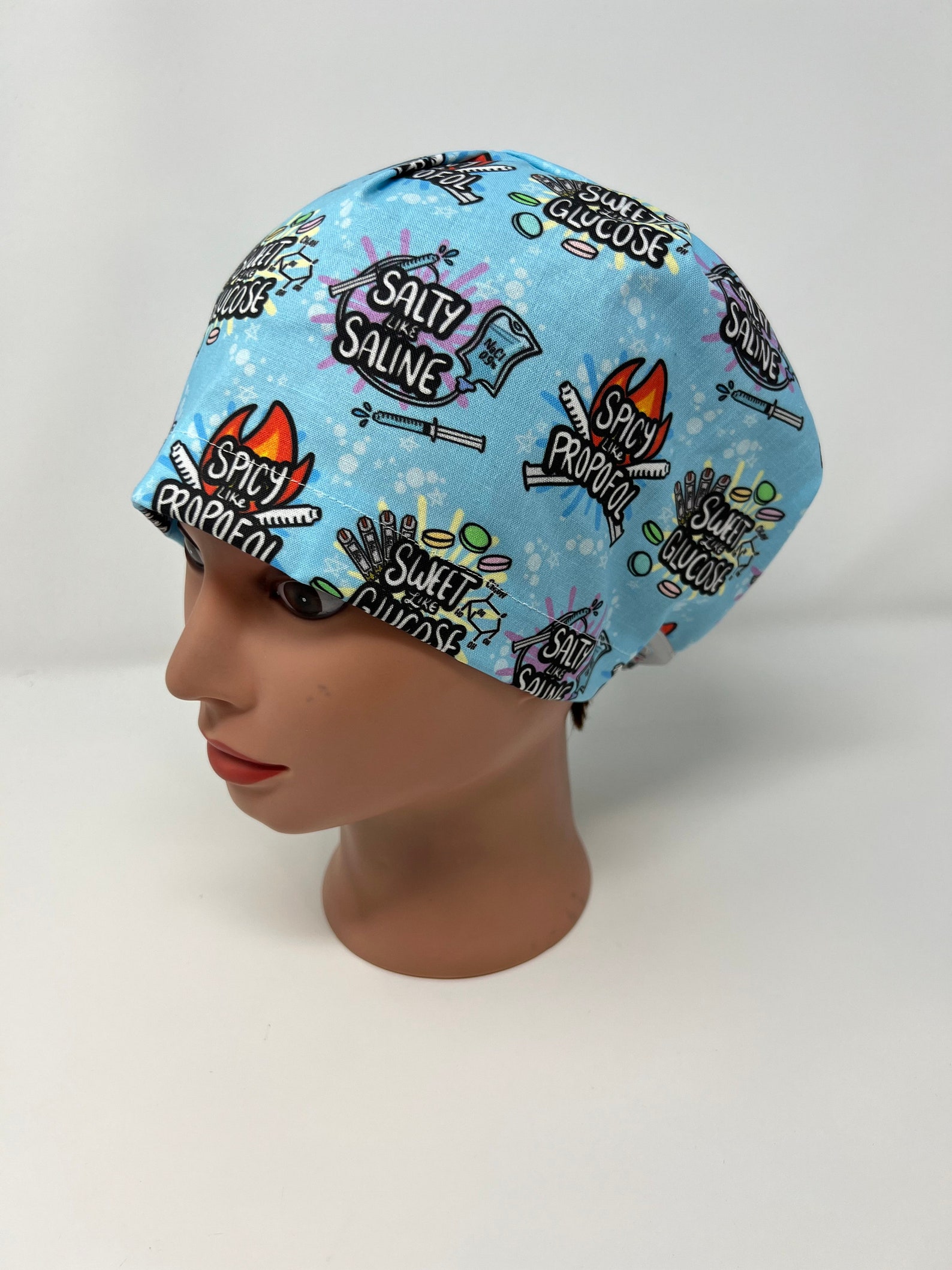Salty Like Saline Anesthesia Scrub Cap, Scrub Hat, Anesthesia Scrub Cap ...