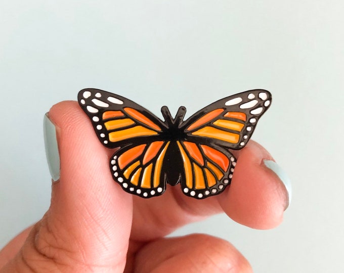Monarch Butterfly Enamel Pin - Etsy