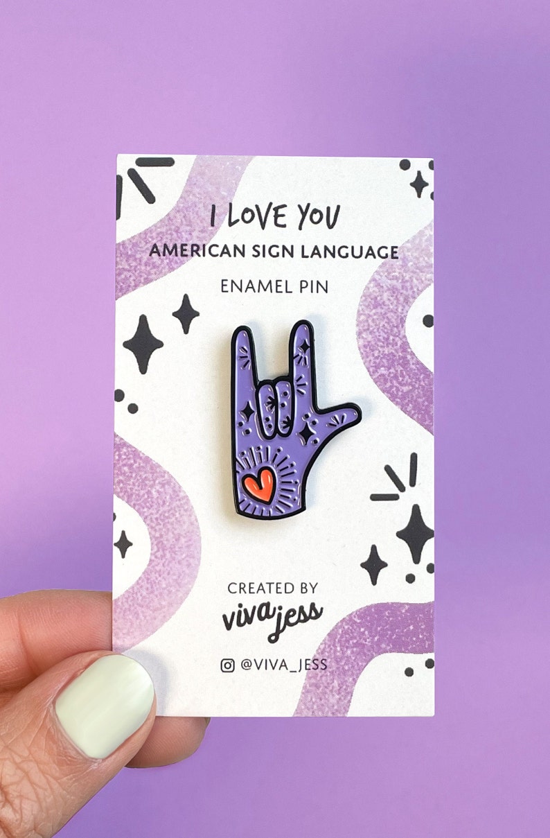 American Sign Language i Love You Soft Enamel Pin - Etsy