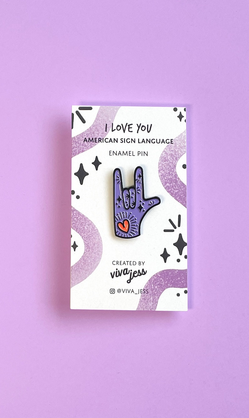 American Sign Language i Love You Soft Enamel Pin - Etsy