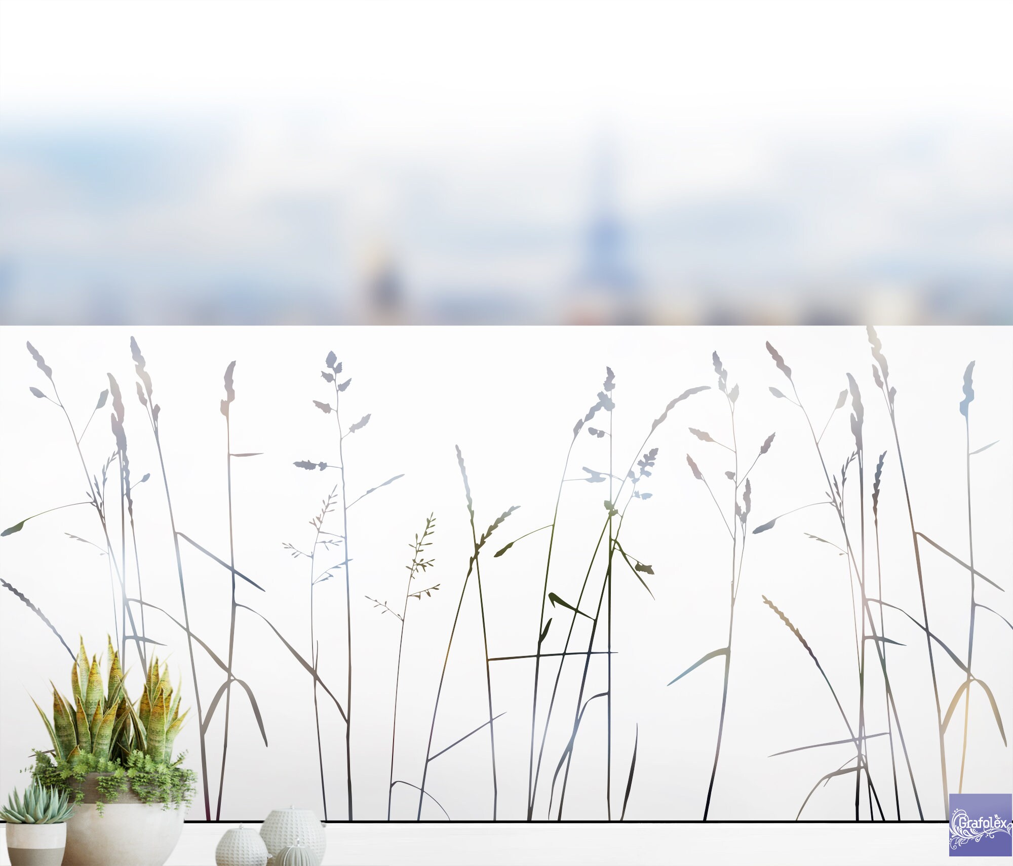 Grasses Window Privacy Film Window Film Sticker Glass Sticker - Etsy UK