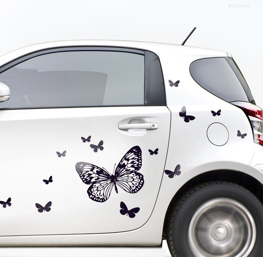 Car Sticker Butterflies Car Sticker Car Sticker Tattoo Tuning As01b - Etsy