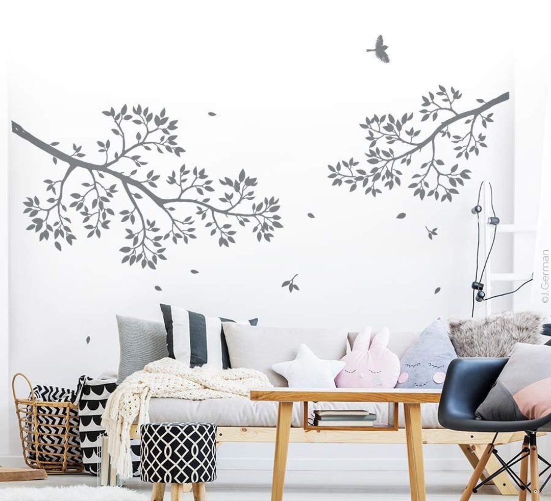 Wall Decal Branch With Birds Wall Sticker Wall Sticker Mural Branch ...