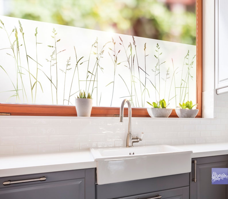 Grasses Window Privacy Film Window Film Sticker Glass Sticker - Etsy UK