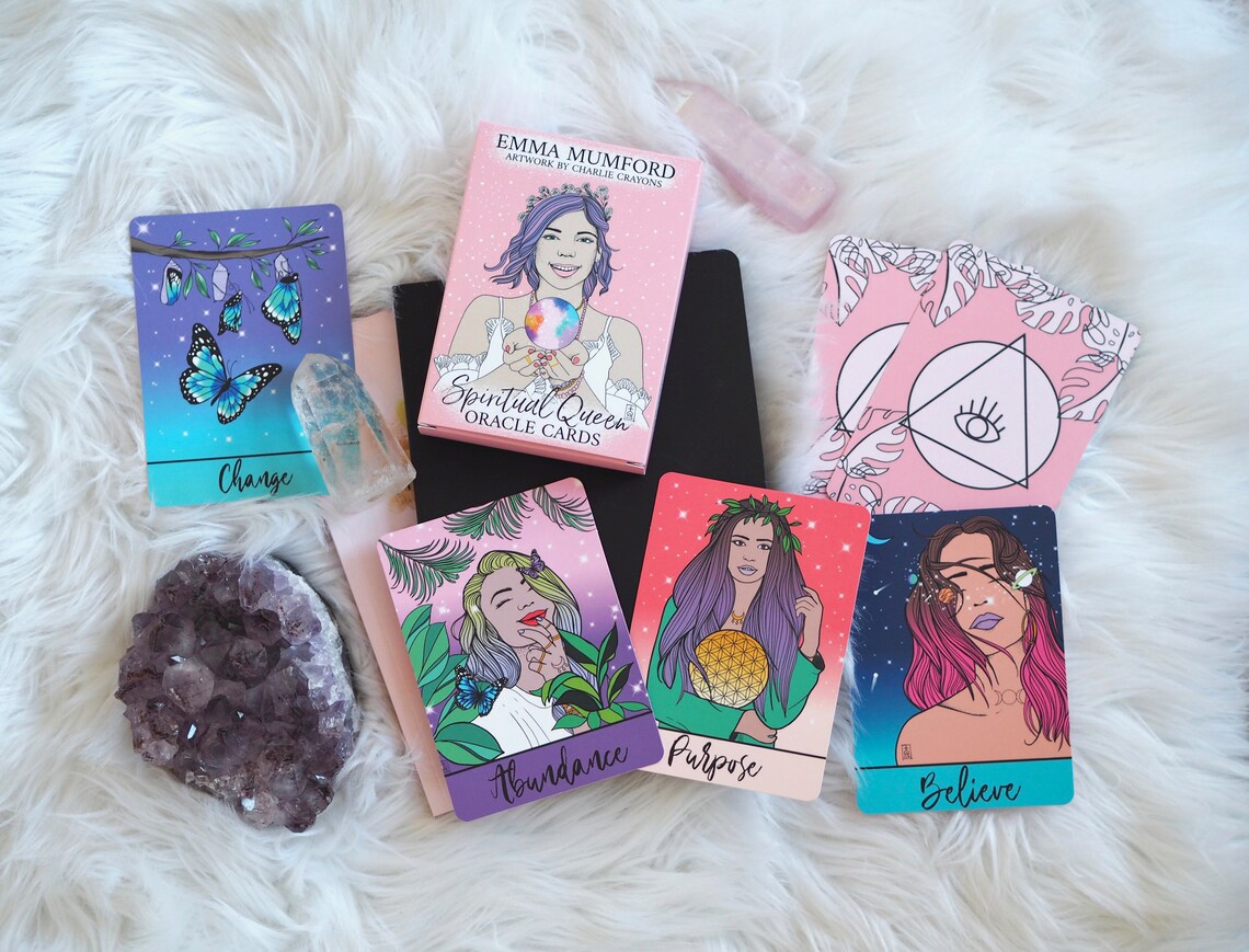 Spiritual Queen Oracle Cards 44 Card Deck Emma Mumford - Etsy