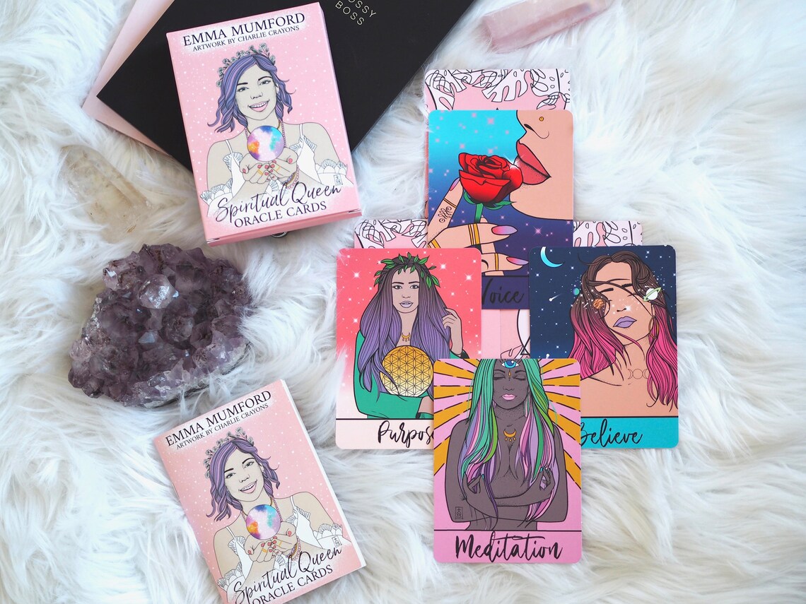Spiritual Queen Oracle Cards 44 Card Deck Emma Mumford - Etsy